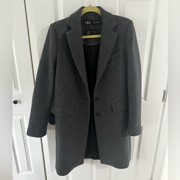 Zara | Jackets & Coats | Zara Dark Gray Coat | Poshmark